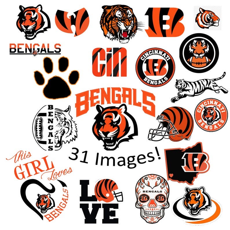 Cincinnati Bengals svg png bundle images nfl logo cricut football cut ...