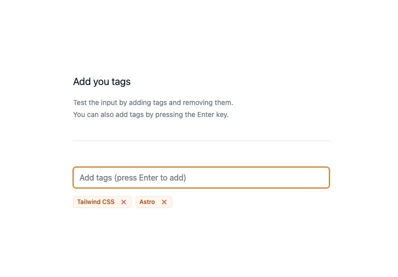 Create a tag input with Tailwind CSS and JavaScript | by Michael ...