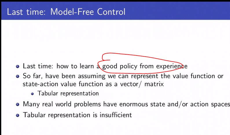 [ Archived Post ] Stanford CS234: Reinforcement Learning | Winter 2019 | Lecture 5 — Value ...