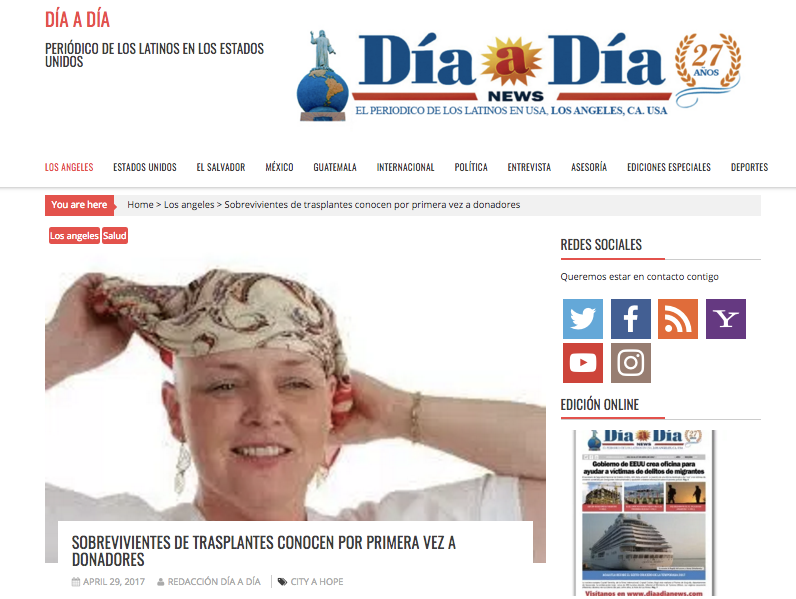 City of Hope uplifts patients. News from Día a Día News | by Meliss ...