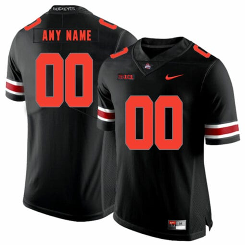 Ohio State Buckeyes Custom Football Jersey Name and Number Big Patch ...