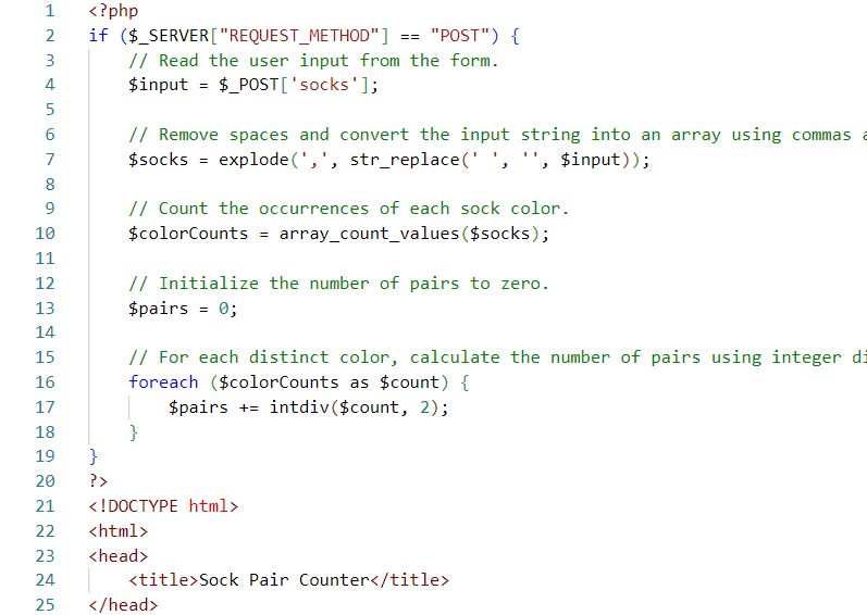 Counting Sock Pairs in PHP: A Step-by-Step Guide | by Taranpreet Singh | ILLUMINATION | Medium