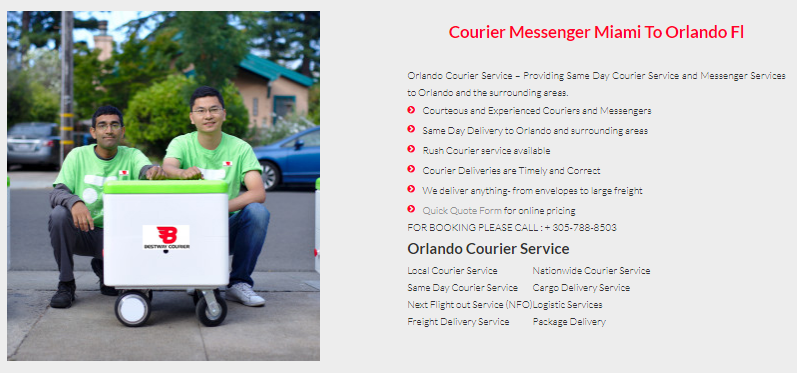 Best Way Courier: Seamless Messenger Services from Miami to Orlando, FL ...