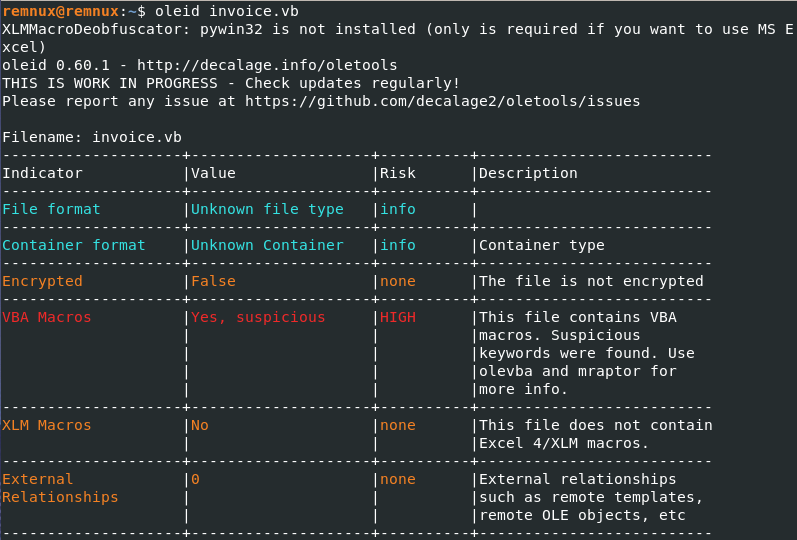 Oletools — Malicious Document Analysis | by th3Cyb3rW0lf | Medium