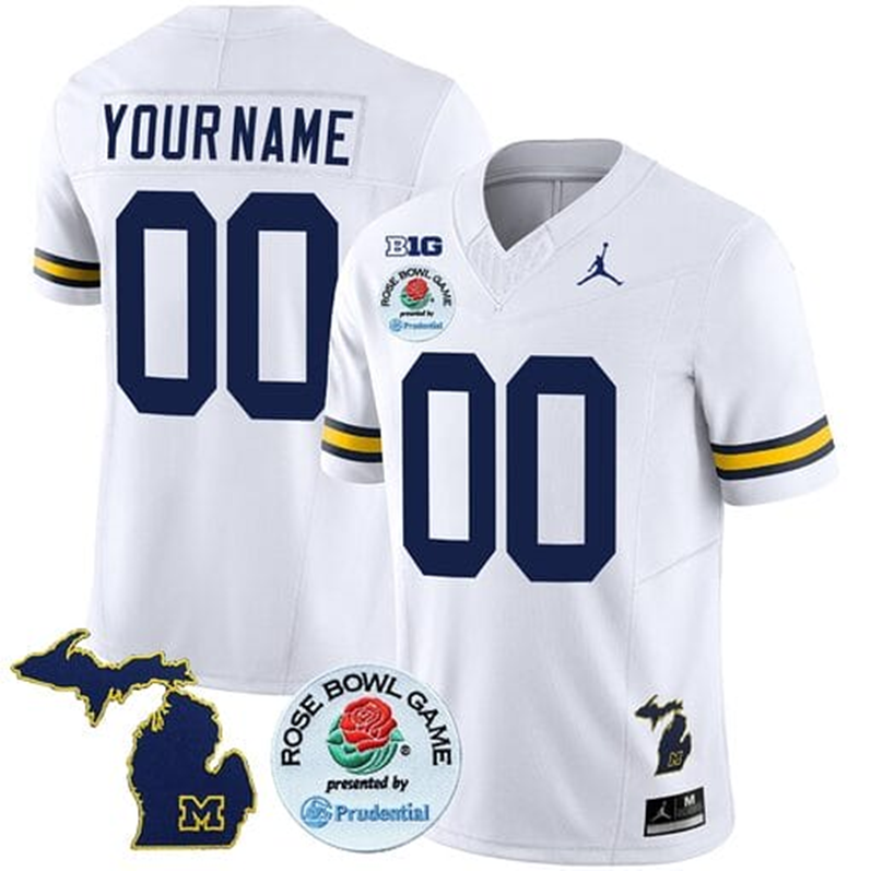 Custom Michigan Wolverines Jersey Name and Number Vapor Limited Rose ...