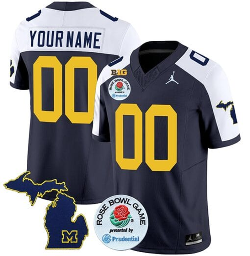 Custom Michigan Wolverines Jersey Name and Number Vapor Limited Rose ...