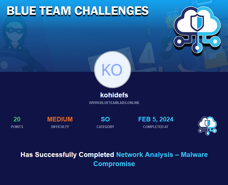 BTLO | Network Analysis — Malware Compromise | by k0h1defs | Medium