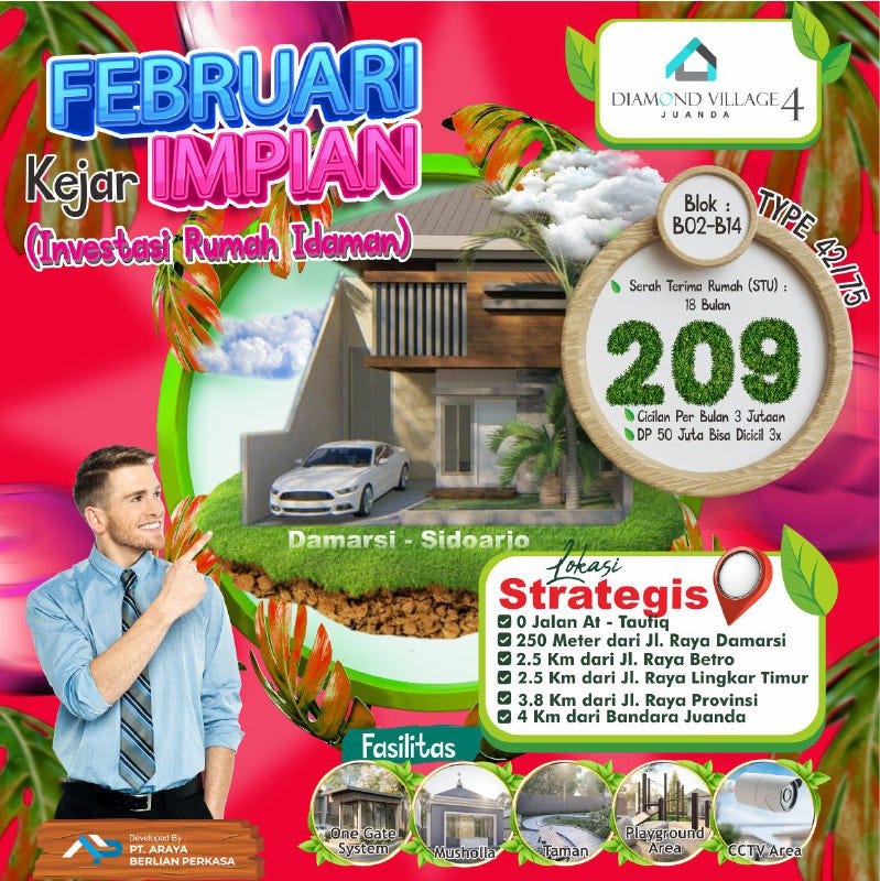 Perumahan Murah di Sidoarjo — NEW LAUNCHING! DIAMOND VILLAGE JUANDA 4 ...