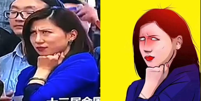 The epic eye-rolling reporter memes that have taken over the Chinese ...
