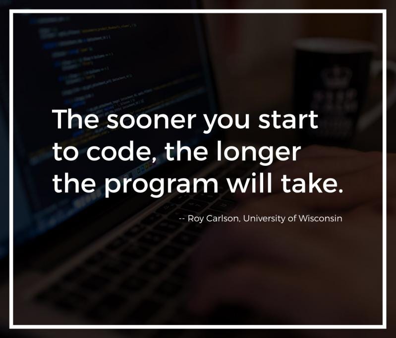 When should you start writing code? | by Jim Medlock | Chingu | Medium