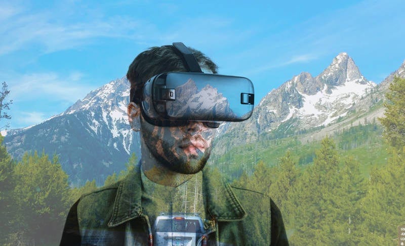 Tourism Inside The Metaverse. View the magnificent stream of waters ...