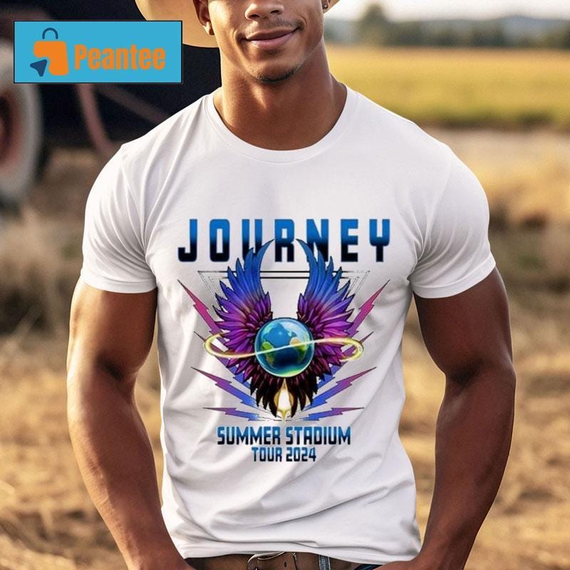 Journey Summer Stadium Tour 2024 Shirts - Bluebottle - Medium