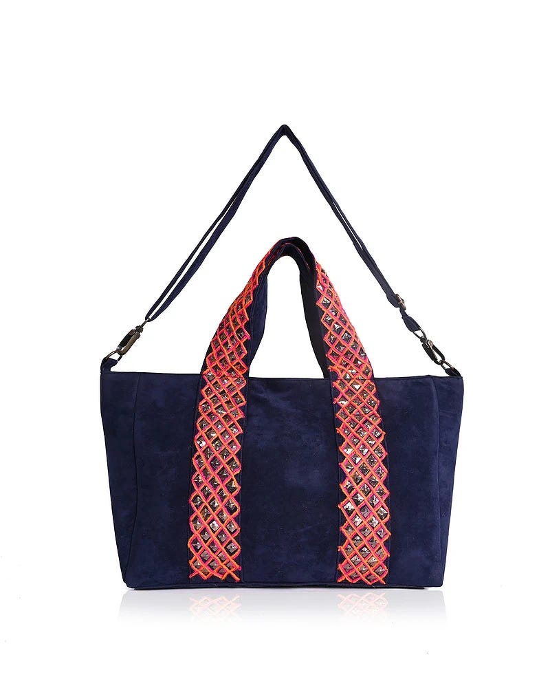BOHO GIRL HANDBAGS FOR WOMEN. Elegant Blue Studded Tote bag for… | by ...