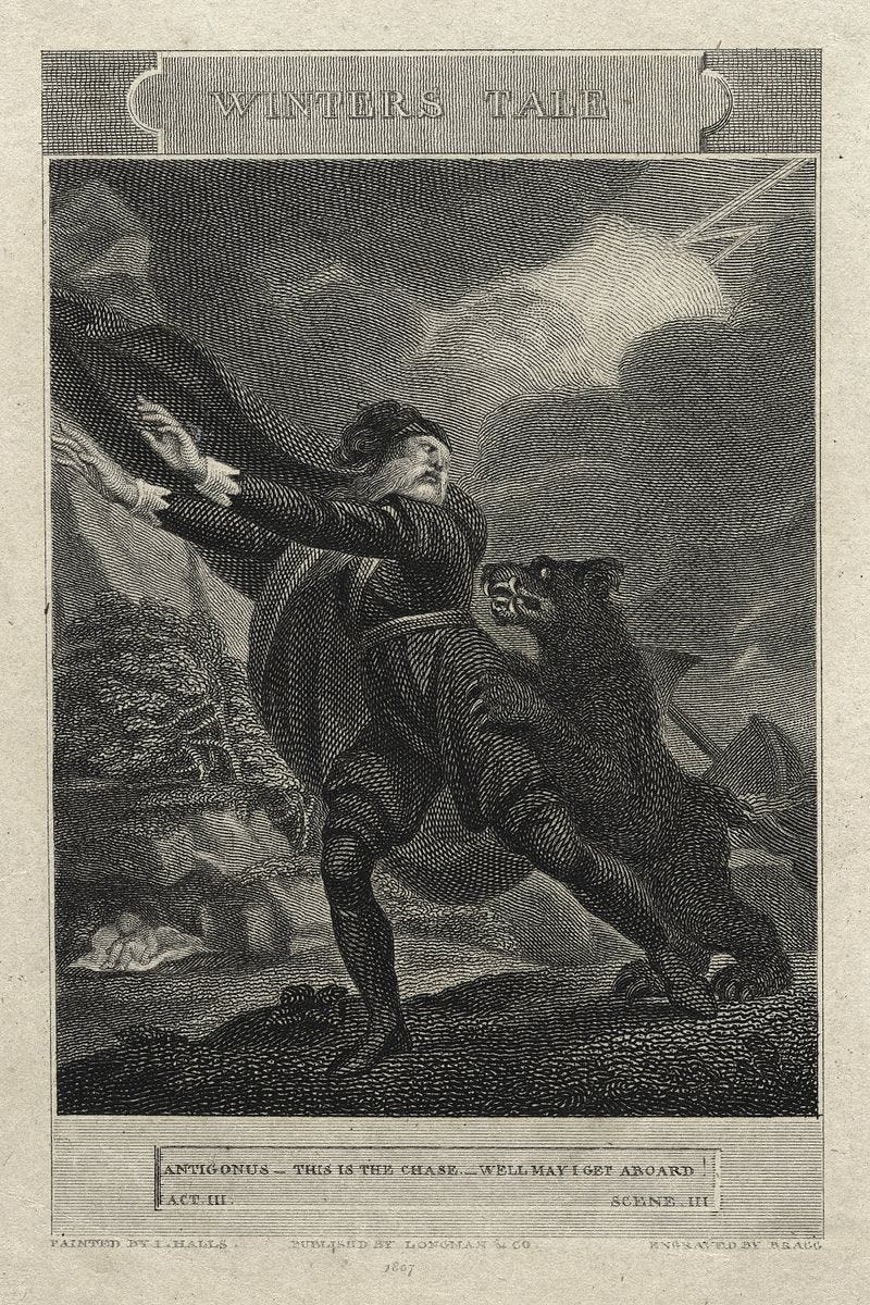 Exit, Pursued by a Bear. A mere suggestion as to how this famous… | by ...