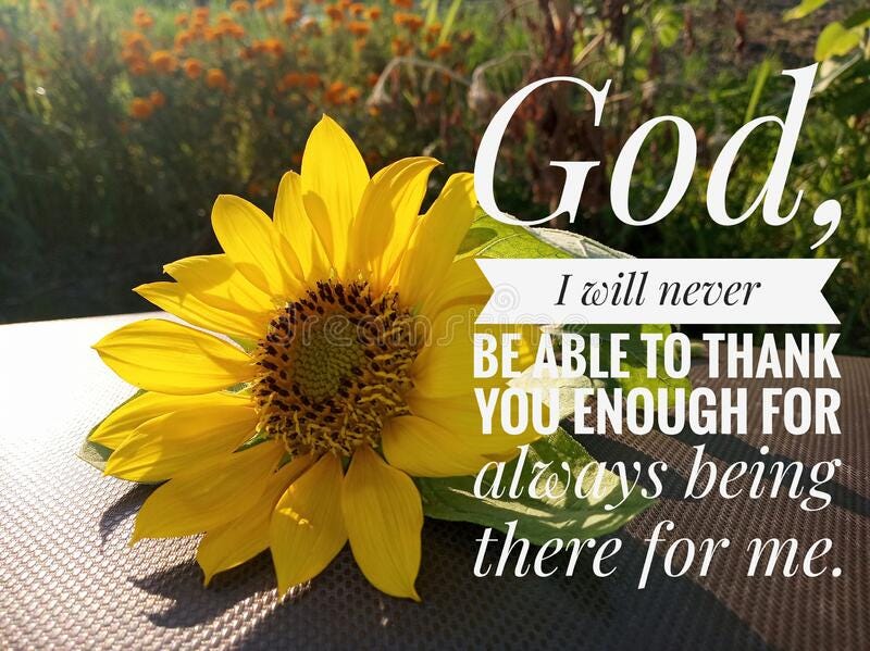 Thanksgiving to God for His Love. Our God! Our Father! Thank You for ...
