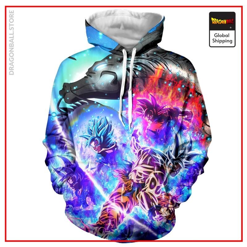 Dragon Ball Hoodies — Goku Transformations Shenron Hoodie DBM2806 - The ...