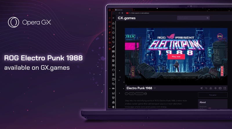 Opera and ASUS have announced a special version of the gaming browser ...