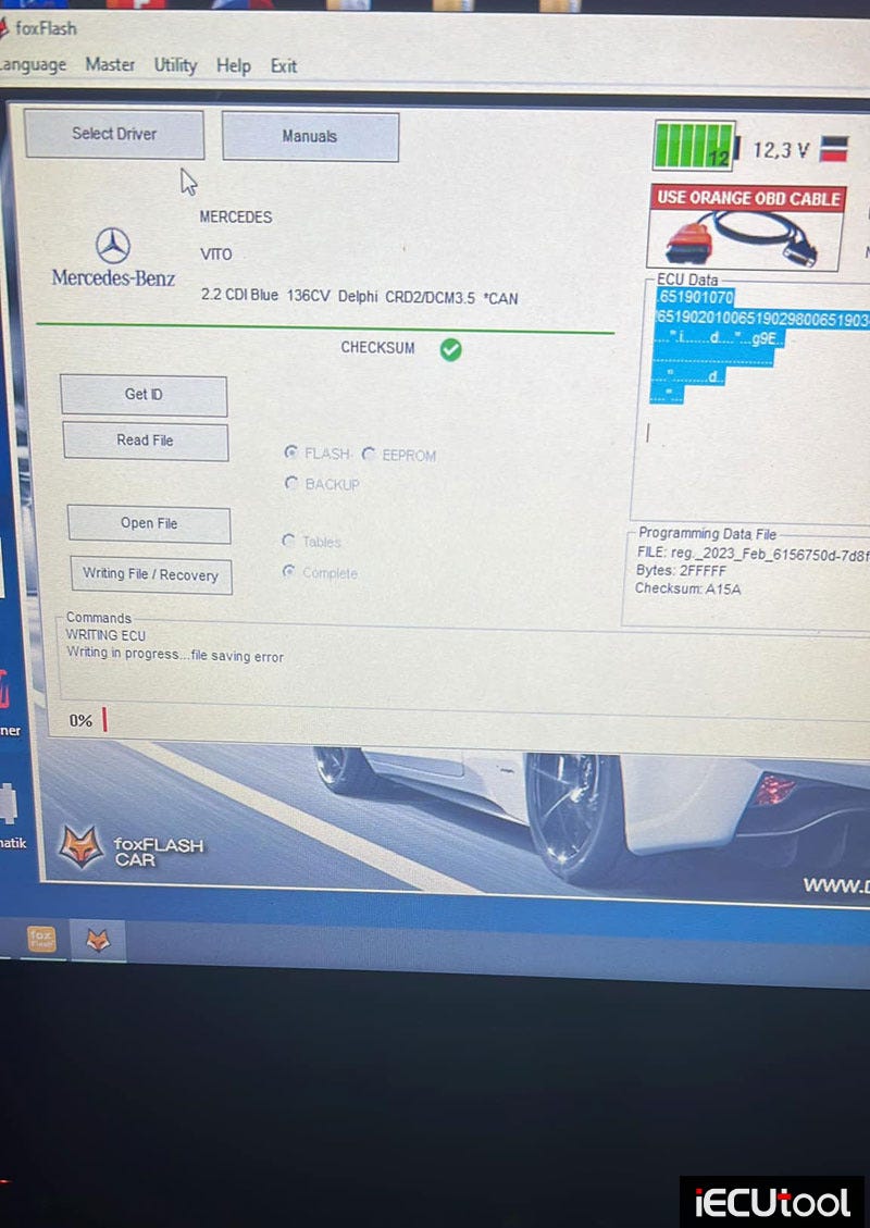 Foxflash Mercedes Delphi CRD 2.20 Not Start Solution - Evelyn - Medium