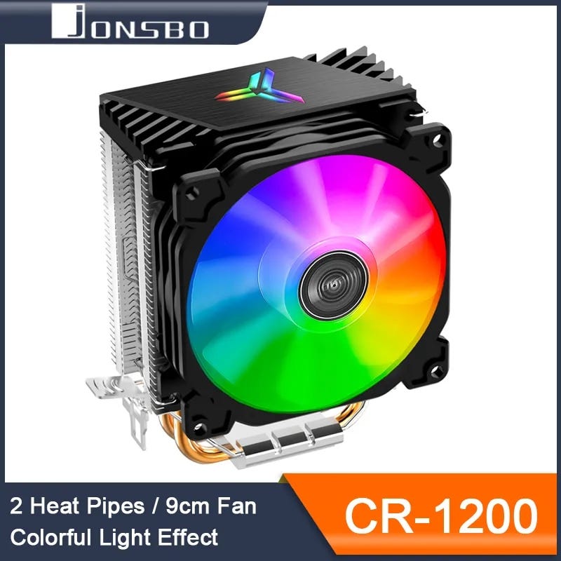Big Deals! Jonsbo CR1200 CPU Cooler 2 Heat Pipe Tower RGB Colorful ...