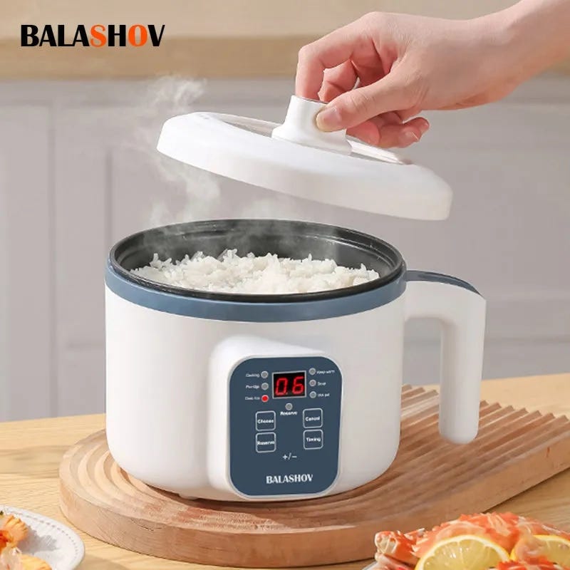 Review! 1.7L Electric Rice Cooker Single Double Layer 220V Multi Cooker ...