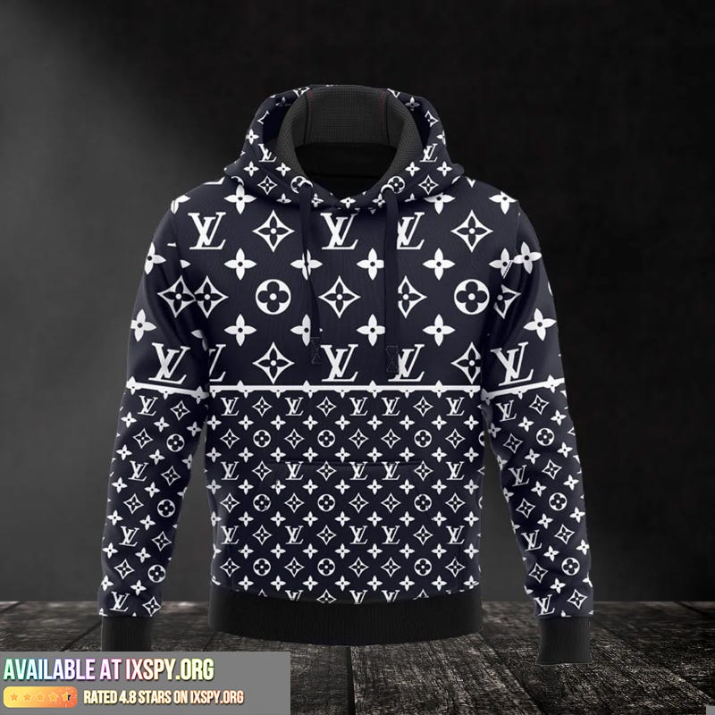 Louis Vuitton Navy Hoodie Lv Luxury Clothing Clothes Outfit For Men ...