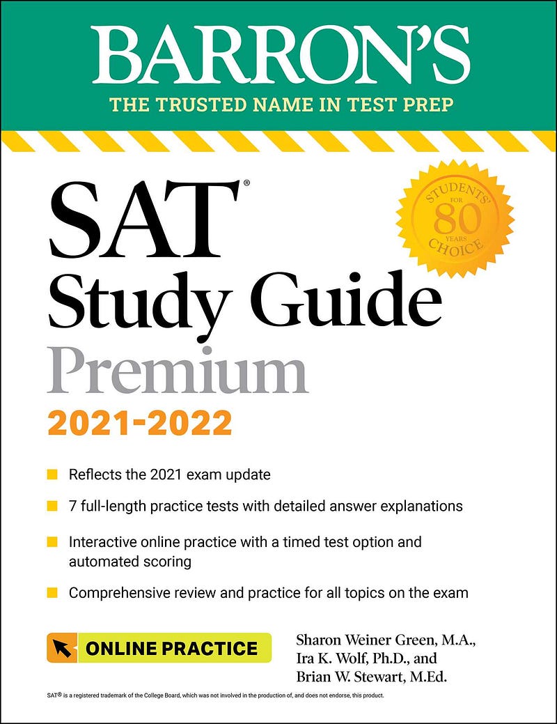 PDF @ FULL BOOK @ Barron’s SAT Study Guide Premium, 2021–2022 (Reflects ...