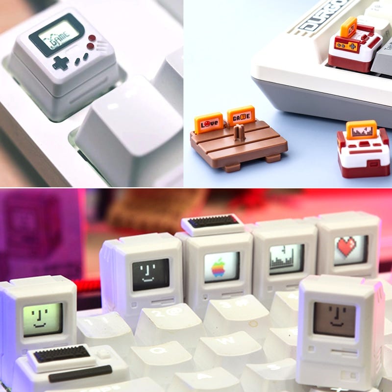 Big Deals! 2023 K-04 MAC FC Classic Retro Game keycaps Keyboard For ...
