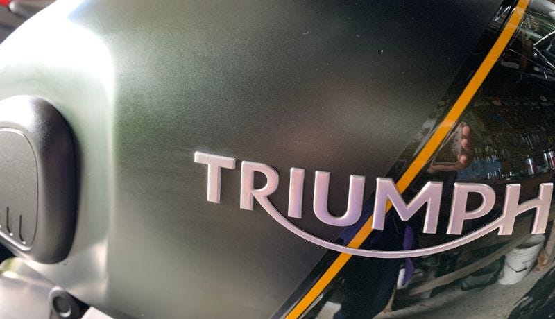 The Triumph Scrambler 1200: How to Clean a Matt Motorcycle Gas Tank ...