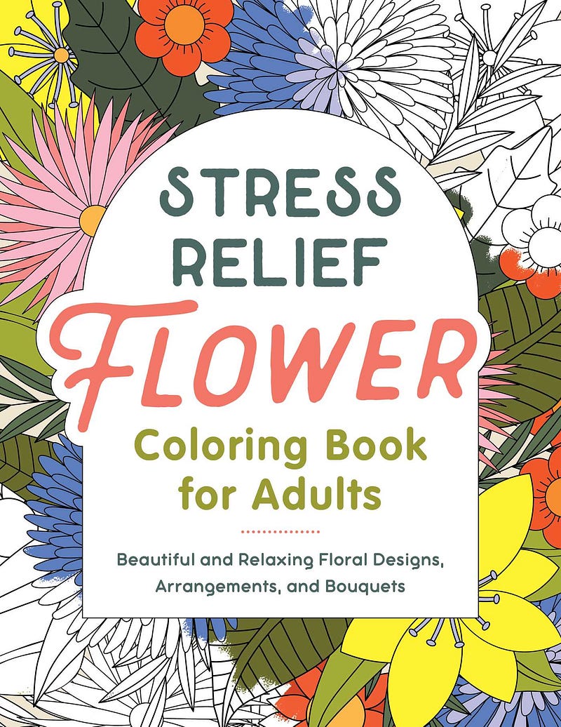 Pdf Stress Relief Flower Coloring Book For Adults Beautiful and ...
