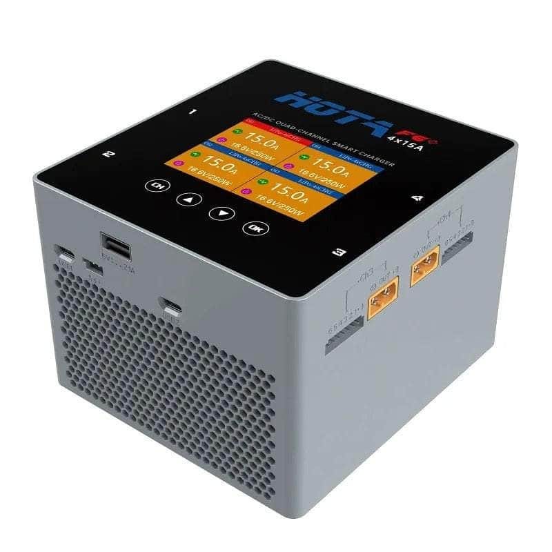 HOTA D6 Pro 325W 15A 1–6S Dual Channel AC/DC Smart Charger w/ Wireless ...