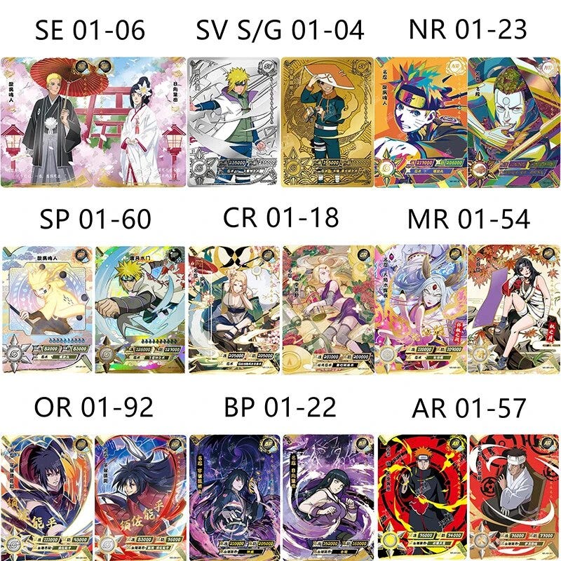 Best Price! KAYOU Naruto Card Full Set Rare SV BP SE GP CP SP CR MR PR SLR OR AR NR UR ZR Cards ...