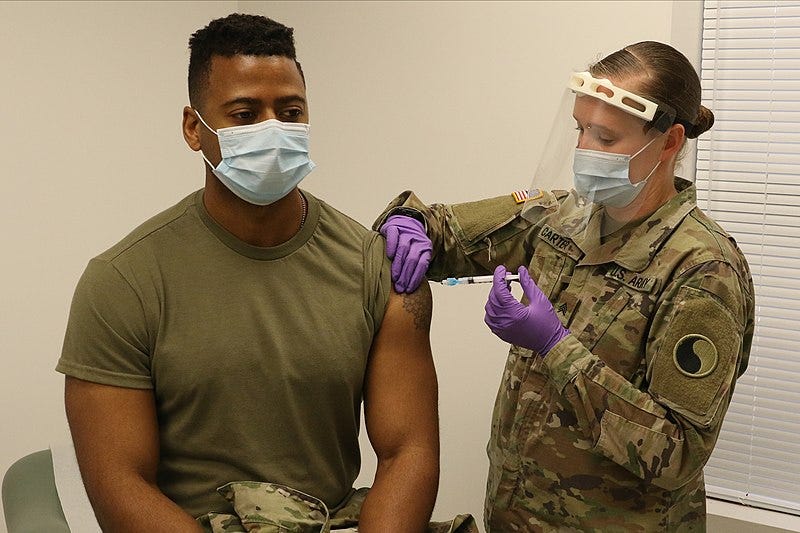 Shootin’ up the National Guard. Time to get your vaccines | by Timothy ...