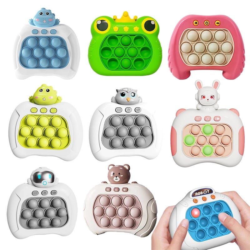 Best Price! Pop Light Fidget Game Quick Push Bubble Game Handle Toys ...