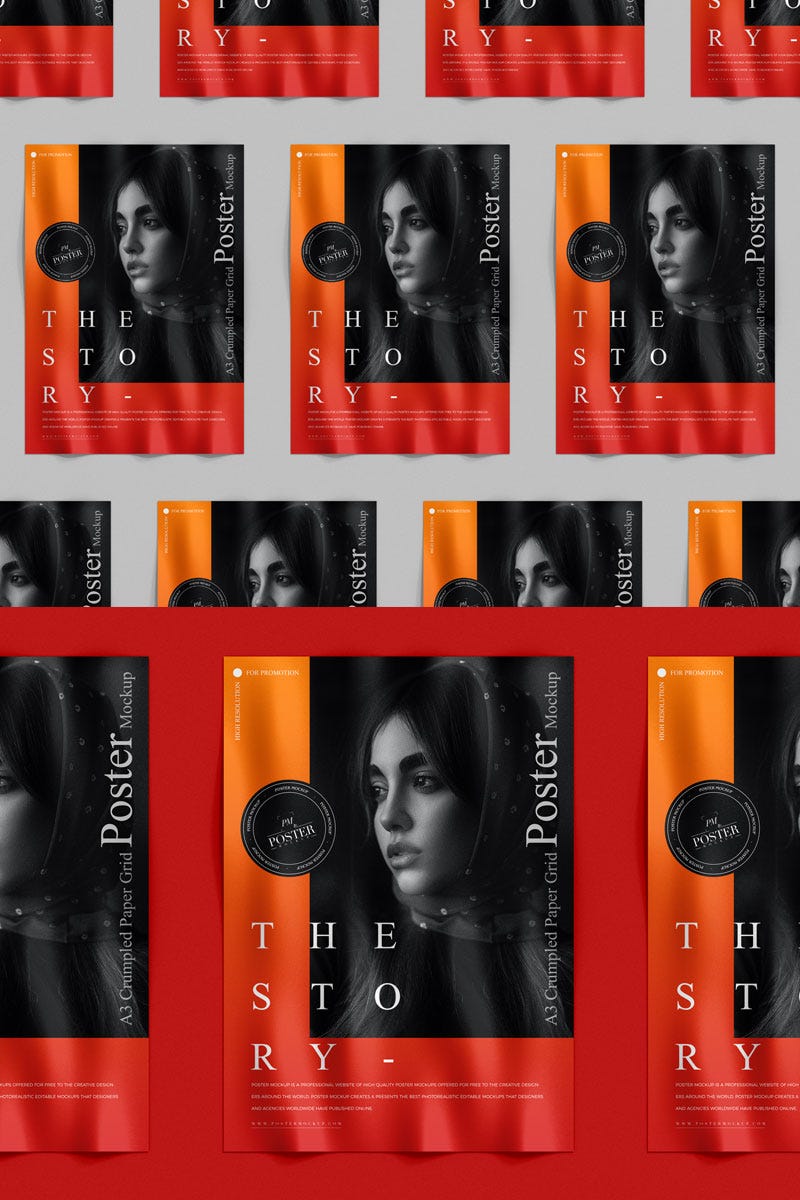 371+ Free Download +20 Crumpled A3 Poster With Clip Mockup References ...