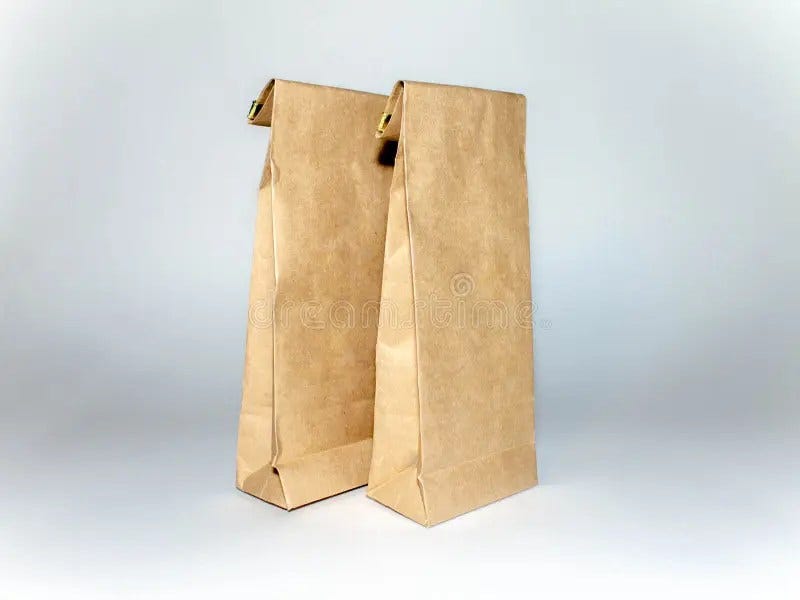 166 Free Download List Of Two Kraft Paper Sachets Mockup References Psd Template By