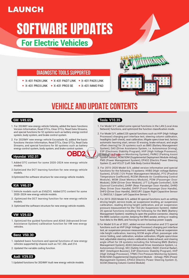 LAUNCH X431 Free Software Update For Electric Vehicles | by obd2shop ...
