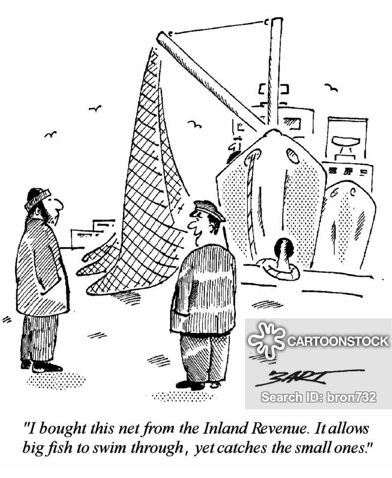Big Fishing Net Cartoon
