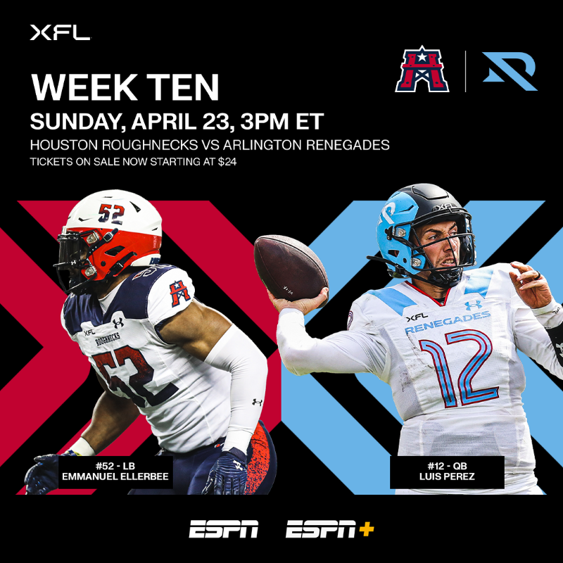 XFL Week 10: Arlington Renegades (4–5) Odds, Latest Injuries, Preview ...