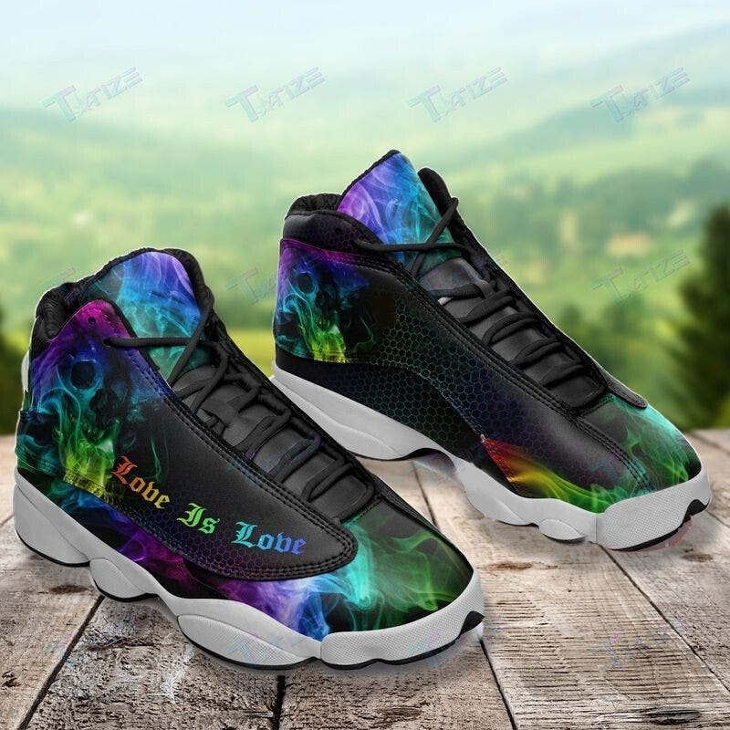 Lgbt Love Is Love Pride’S Month Rainbow Color 13 Sneakers Xiii Shoes ...