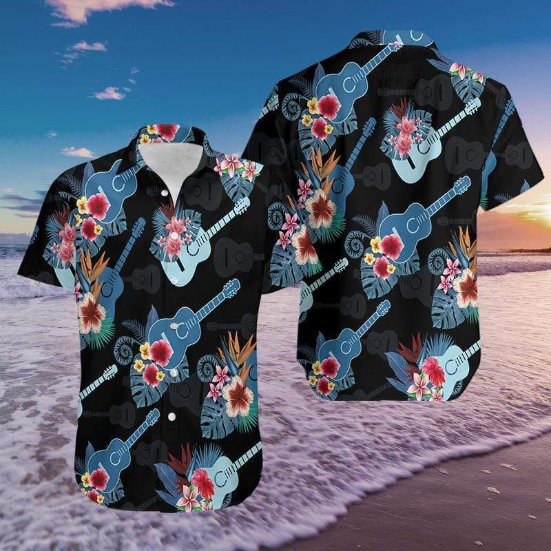 Guitar Aloha Tropical Hawaiian Shirts 3D #112DH Summer 2024 Collection ...
