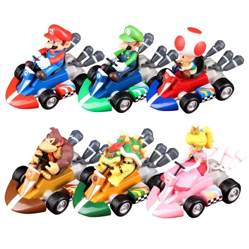 Hot Review! 13cm Super Mario Pull Back Car Mario Bros Yoshi Luigi ...