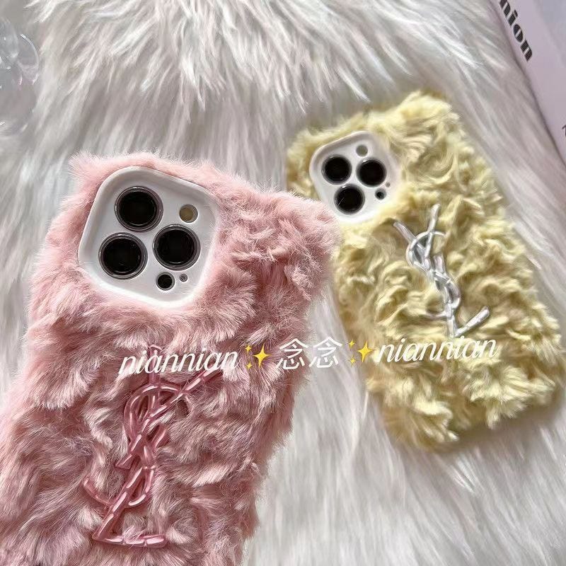 YSL iphone 14/14plus/14pro max plush monogram case | by Saycase | Medium