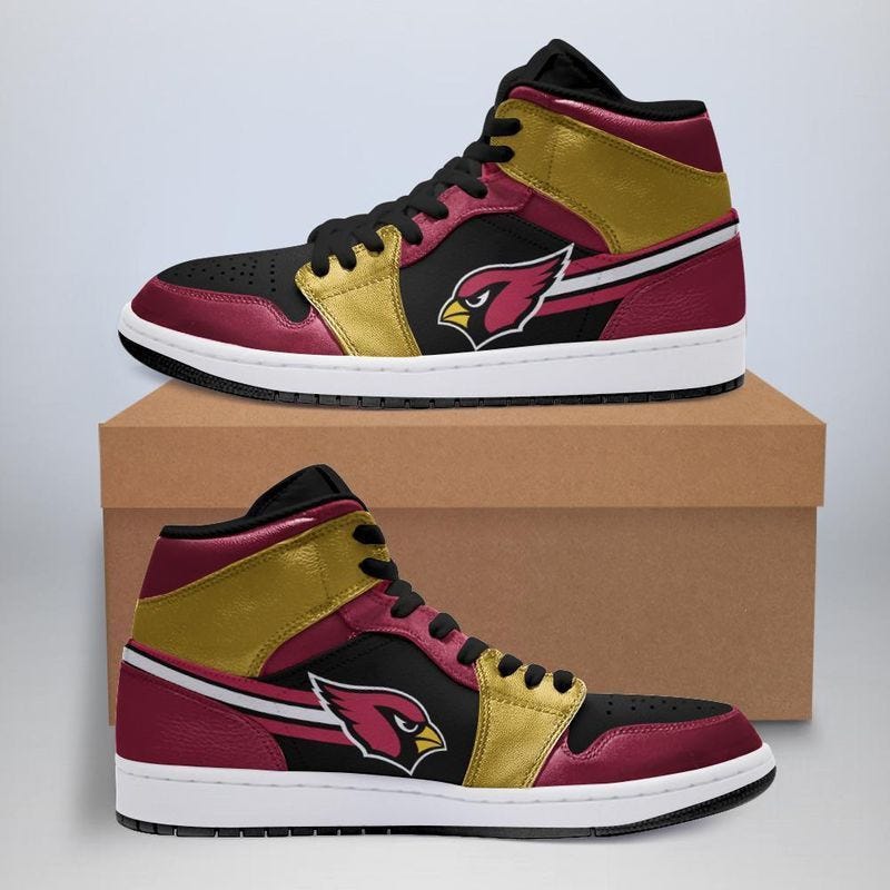 Arizona Cardinals Hot Pink And Gold Design Air Jordan 1 High Printing ...