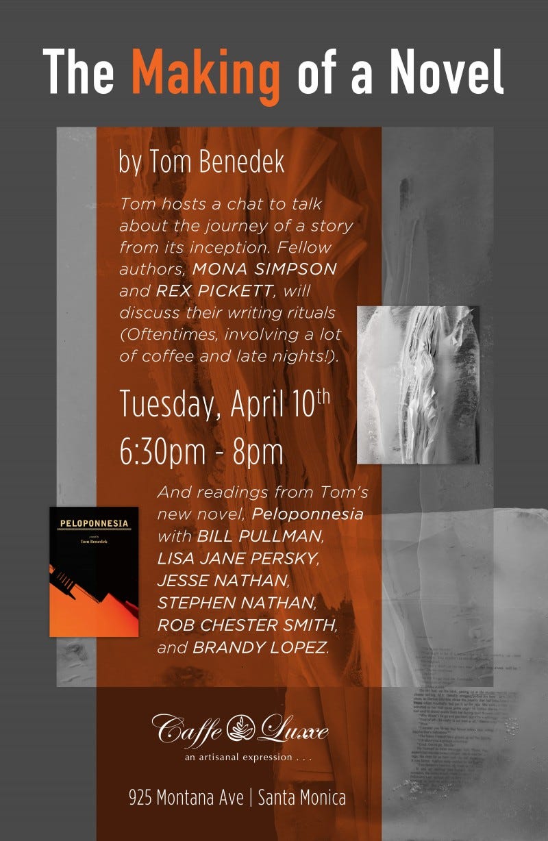 Special L.A. event tomorrow with Tom Benedek! | by Scott Myers | Go ...