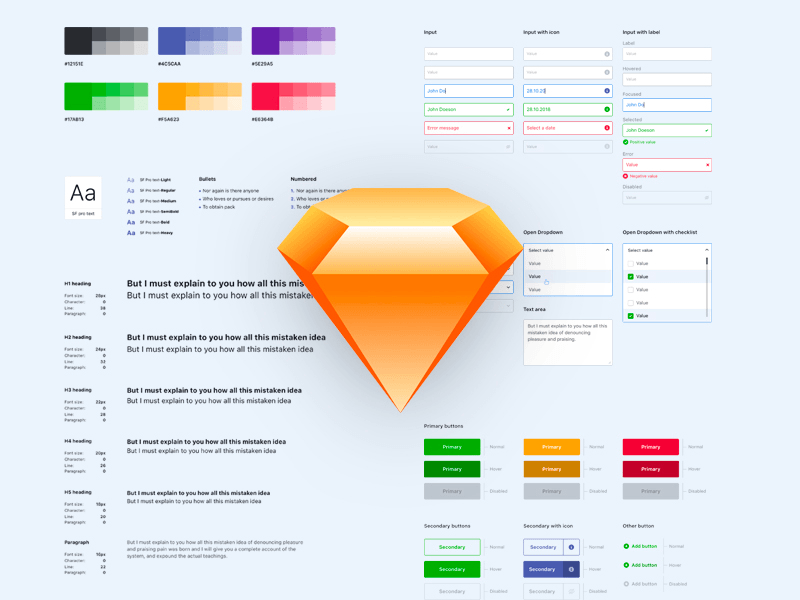 Sketch Freebies & Resources #153. Style Guide Template for Sketch | by ...