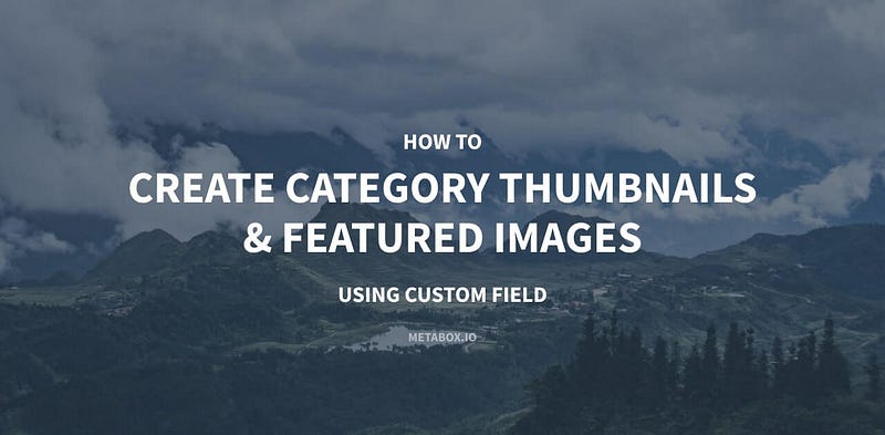 How to Create Category Thumbnails & Featured Images Using Custom Fields ...