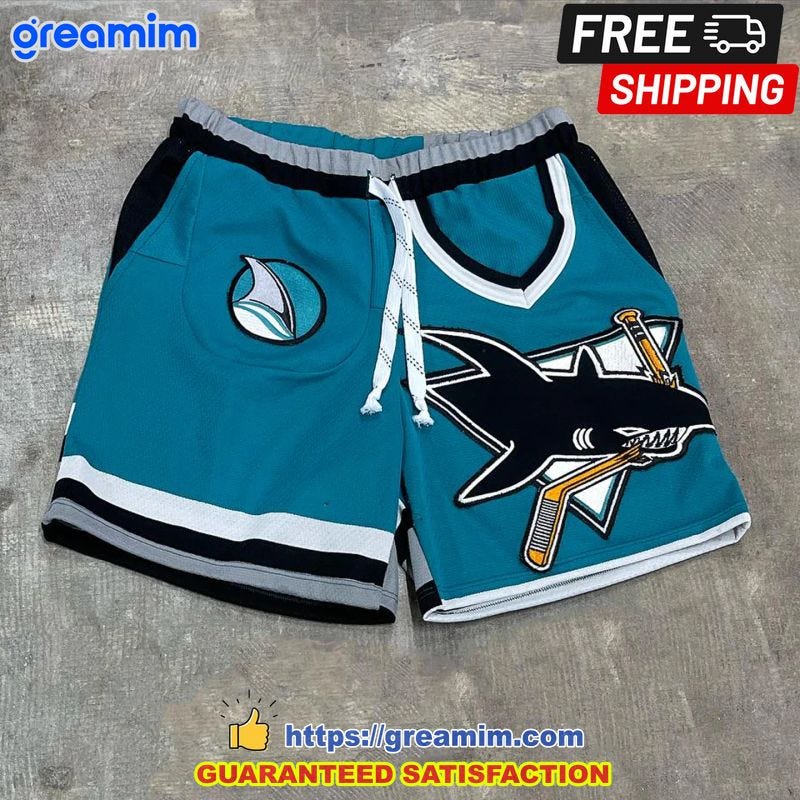 San Jose Sharks Hockey Team Blue Mesh Jersey Short | by Leicklupe | Jun ...