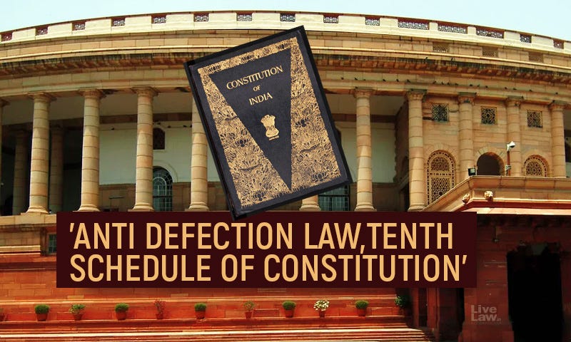Anti-Defection : A classic case of Politics without Principle in India ...