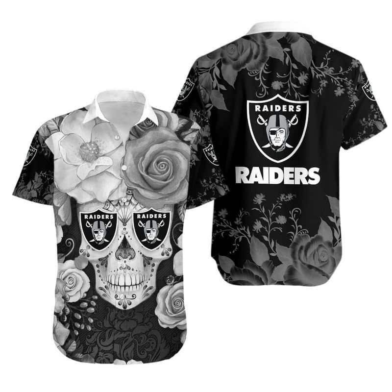 Las Vegas Raiders Skull Rose Football Hawaiian Shirt UD | by SuperHyp ...