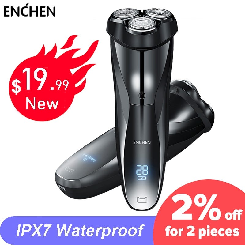 Hot Review! ENCHEN Blackstone 3D Electric Shaver Razor For Men IPX7 ...